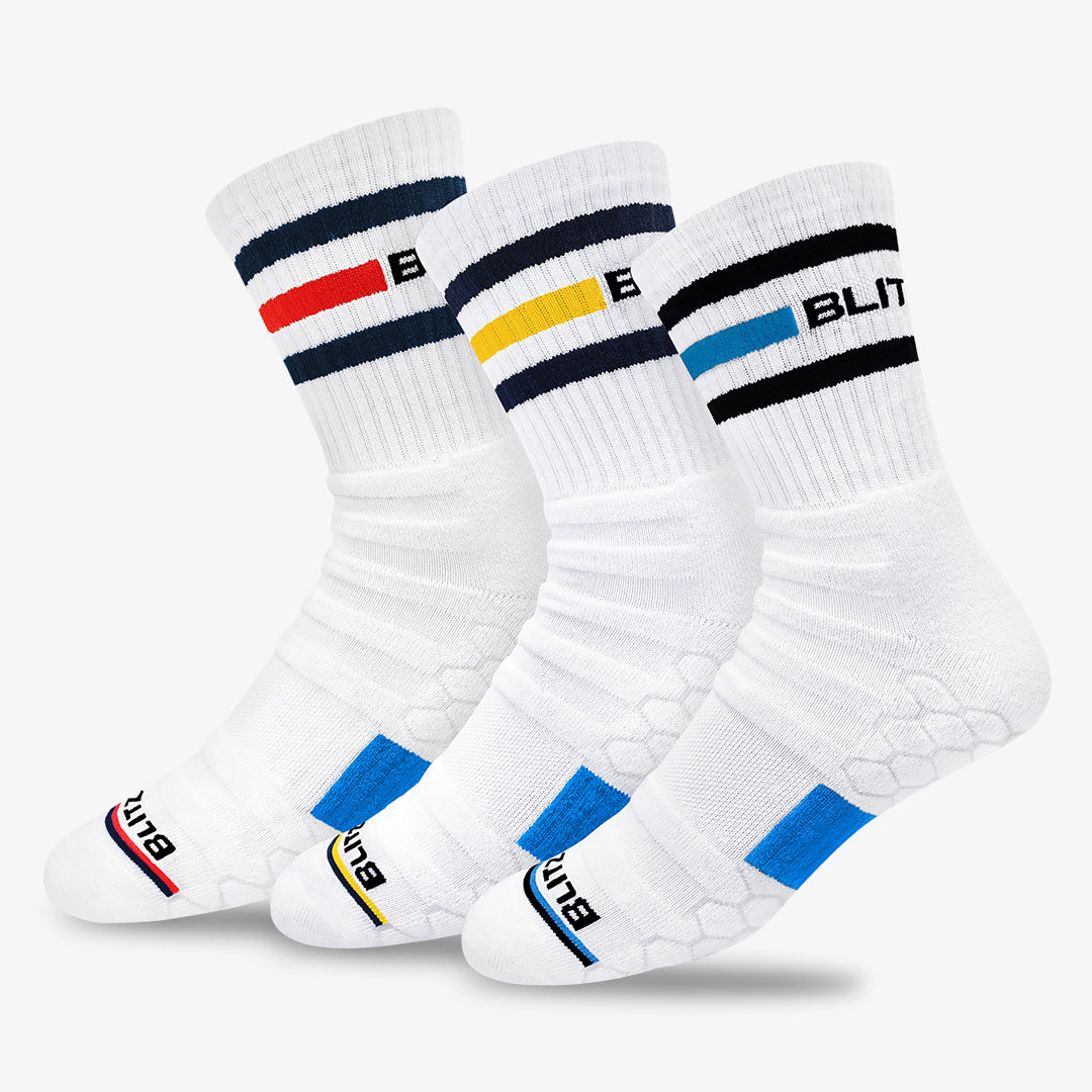 BLITZSOX Hi-Tech Performance Athletic Socks, Pack of 3 – Soxco