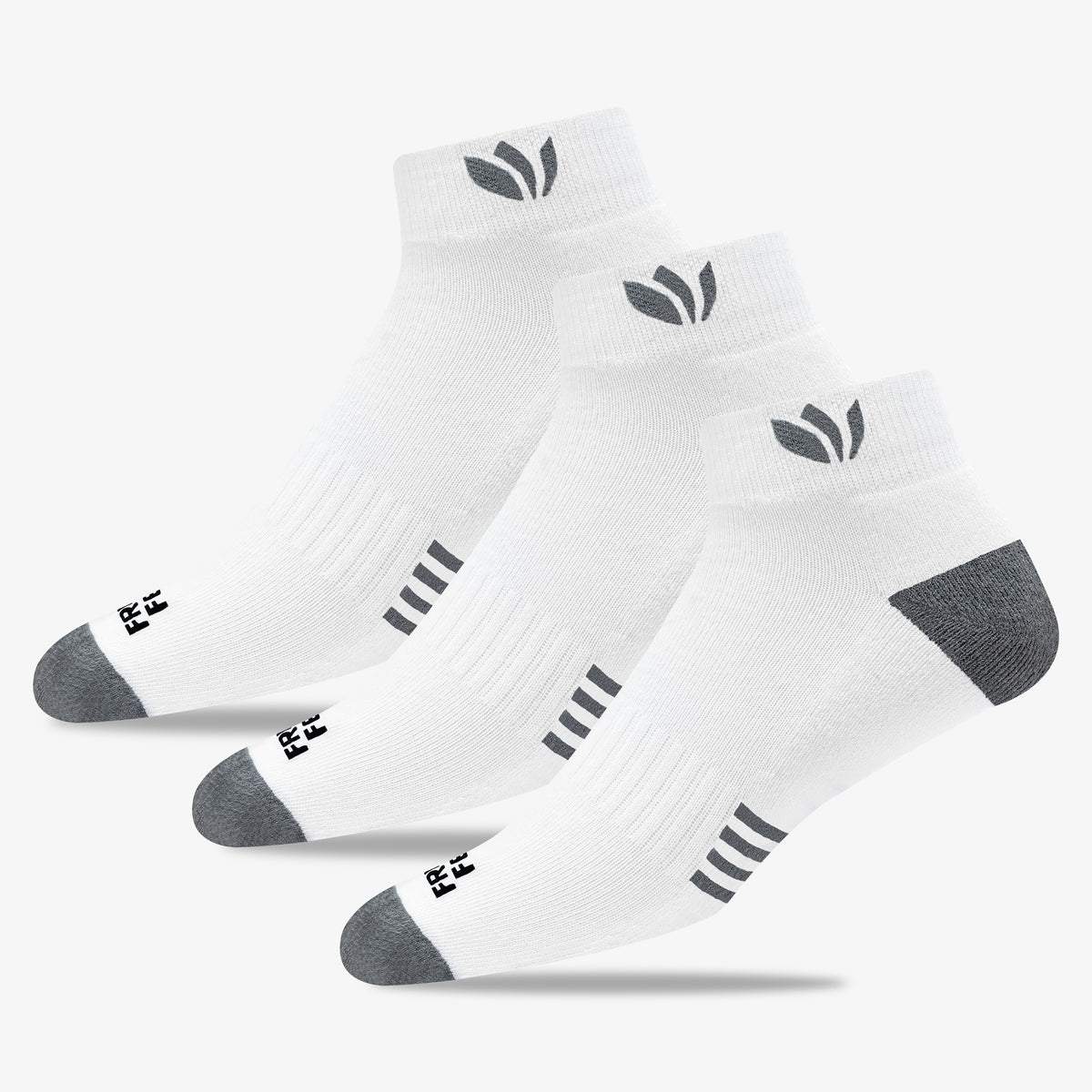 FRESH FEET Men's Cotton Socks with All Day Cushion Comfort, Pack of 3 ...